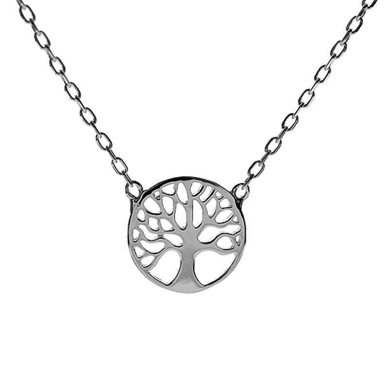 Sterling Silver Round Tree Of Life Chain Necklace – The Jewellery Stop