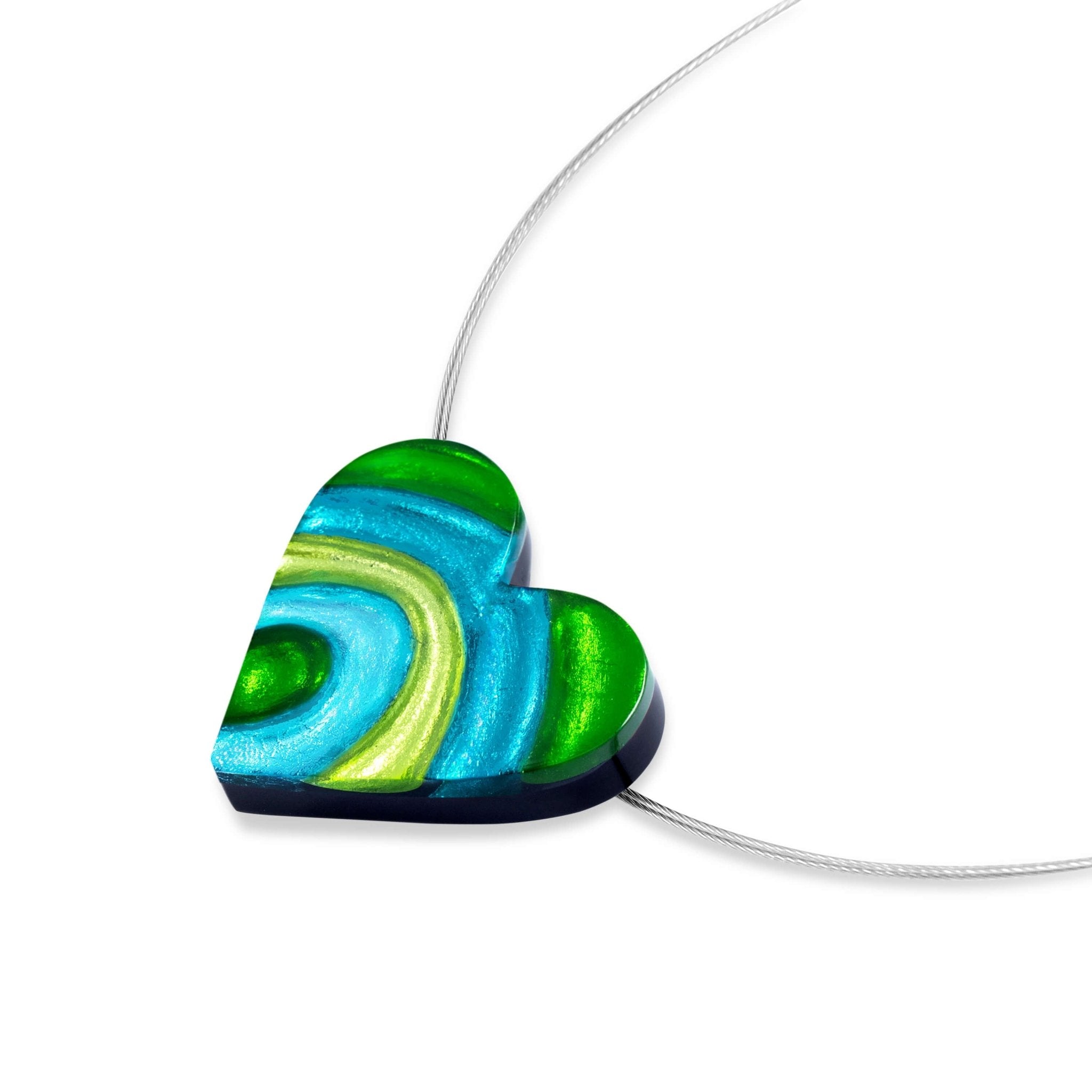 Neptune Heart Swirl Shiny Pendant – The Jewellery Stop