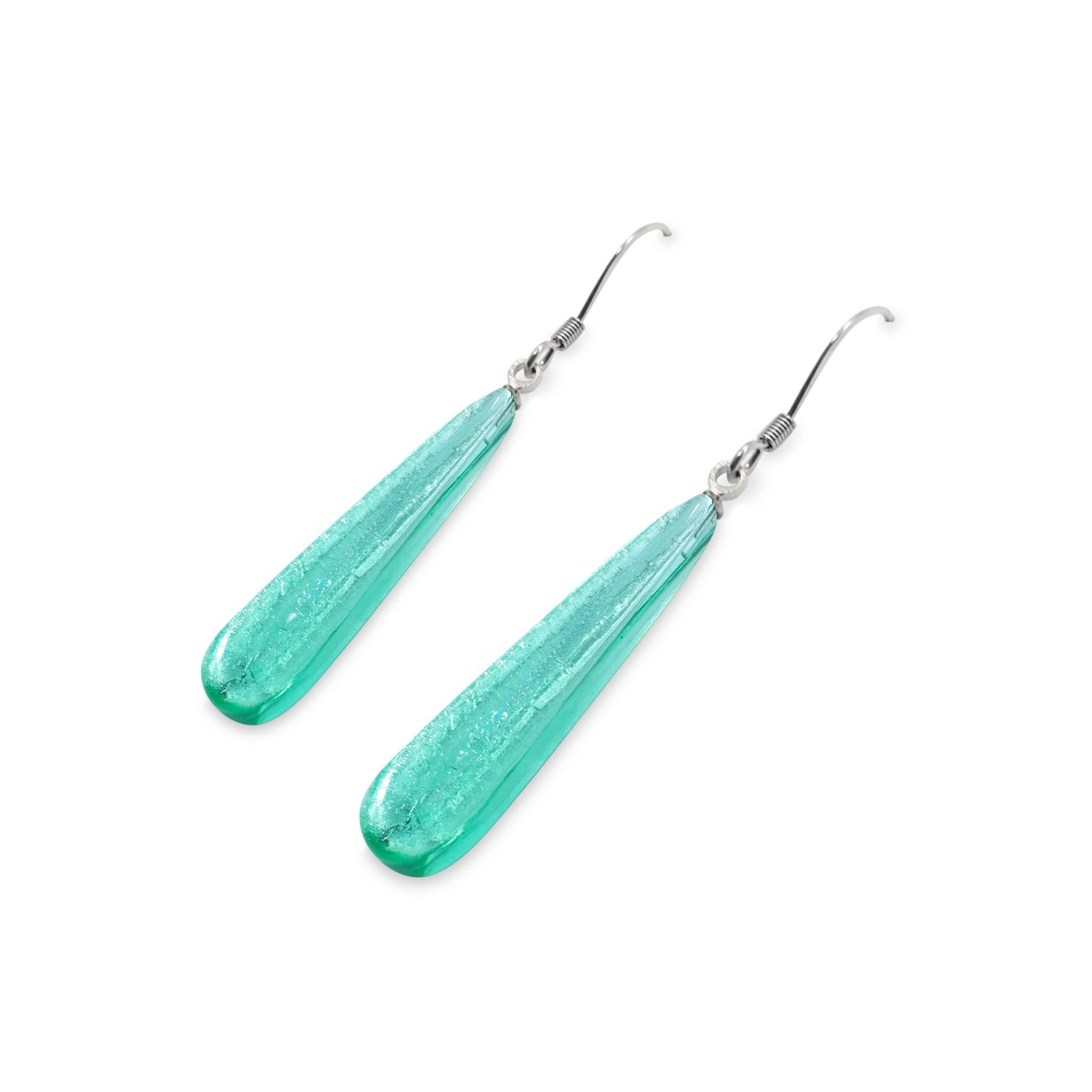 Aurora Teardrop Shiny Fish Hook Earrings – The Jewellery Stop