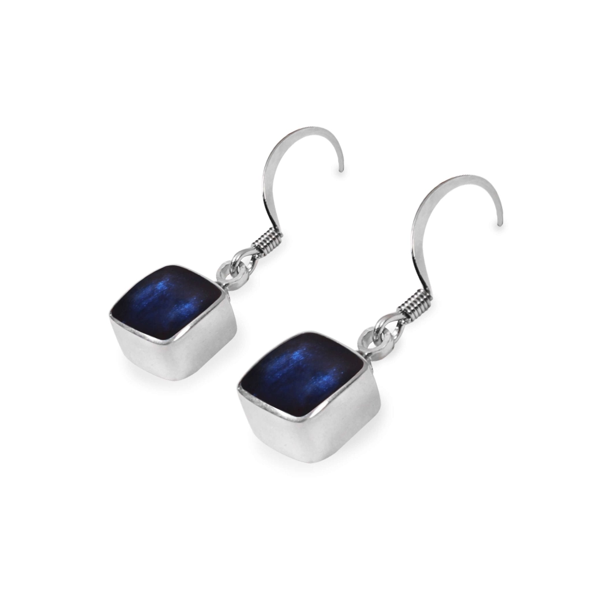 Pacific Aluminium Squares Shiny Small Fish Hook Earrings – The ...